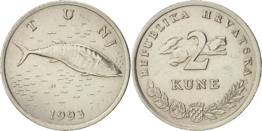 Croatia, 2 Kune, 1993, KM:10 | European Coins