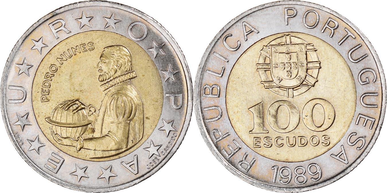 Coin, Portugal, 100 Escudos, 1989, , Bi-Metallic, KM:645.1 | European Coins