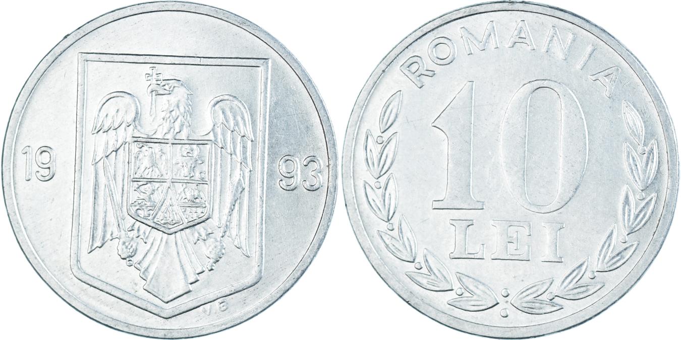 Coin, Romania, 10 Lei, 1993 | European Coins