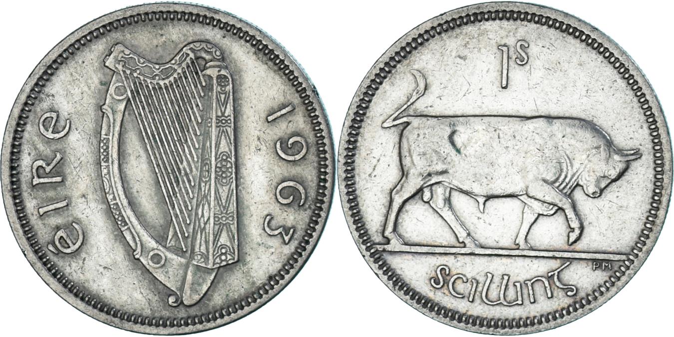 Coin, Ireland, Shilling, 1963 | European Coins