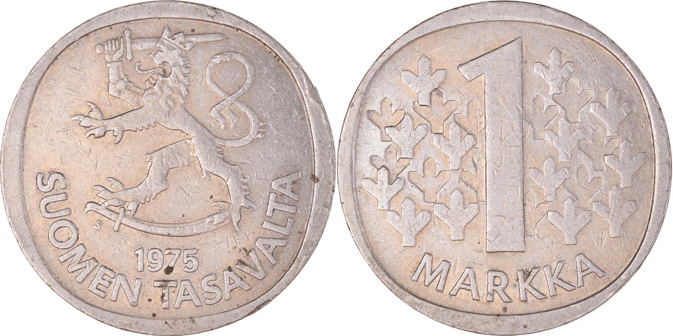 Coin, Finland, Markka, 1975, , Copper-nickel, KM:49a | European Coins