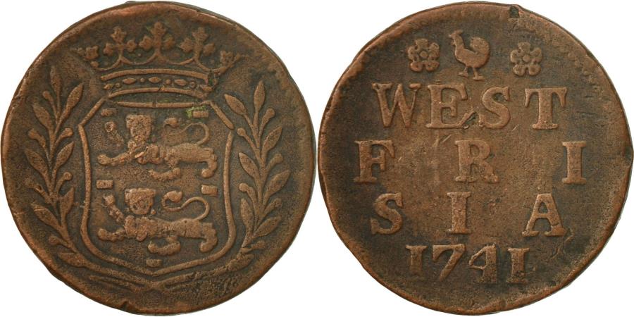 Coin, Netherlands, WEST FRIESLAND, Duit, 1741, , Copper, KM:126