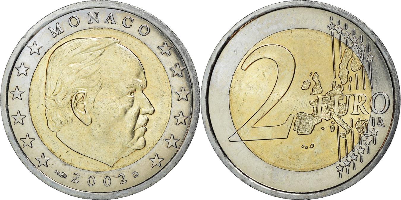Monaco, 2 Euro, 2002, , Bi-Metallic, KM:174 | European Coins