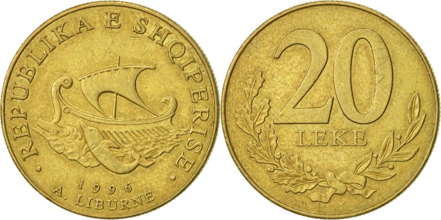 Albania, 20 Leke, 1996, Rome, , Aluminum-Bronze, KM:78 | European Coins