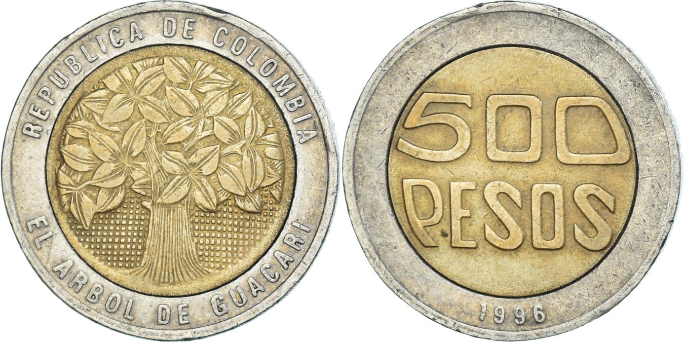 Coin, Colombia, 500 Pesos, 1996 | South American Coins
