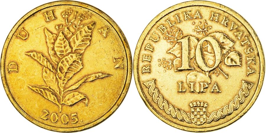 Coin, Croatia, 10 Lipa, 2005, , Brass plated steel, KM:6 | European Coins