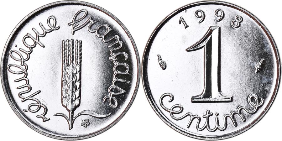 Coin, France, Épi, Centime, 1993, Paris, Medal alignment, , Stainless