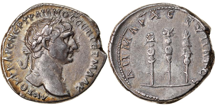 Coin, Trajan, Cistophorus, Tyr, Rare, , Silver, BMC:89 | Roman ...