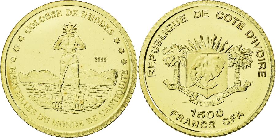 Coin, Ivory Coast, 1500 Francs CFA, 2006, , Gold | African Coins