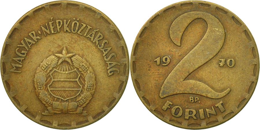 Coin, Hungary, 2 Forint, 1970, Budapest, , Brass, KM:591 | European Coins