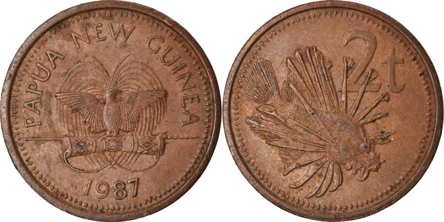 Coin, Papua New Guinea, 2 Toea, 1987, , Bronze, KM:2 | Australian ...