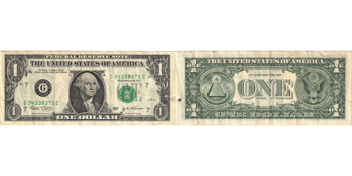 Banknote, United States, One Dollar, 2003, Chicago, KM:4660, EF(40-45)