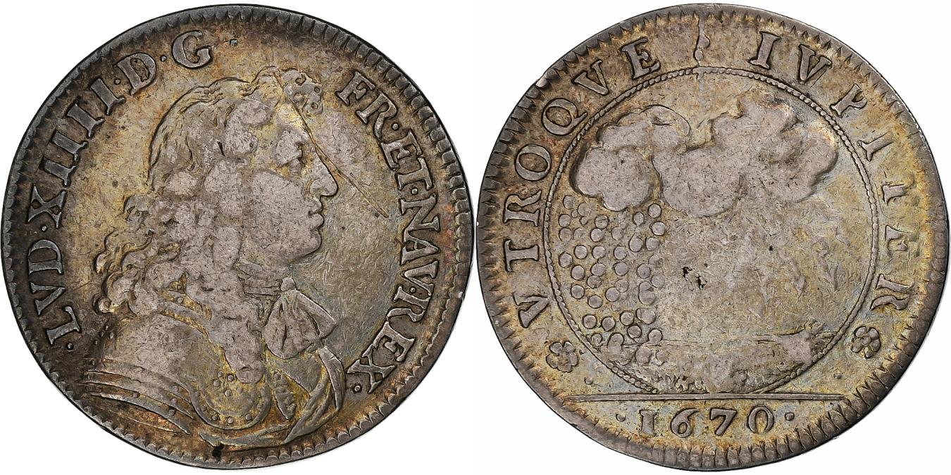 France, Token, Louis XIV, Cour des monnaies, 1670, Silver, | Tokens ...