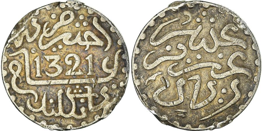 Coin, Morocco, 'Abd al-Aziz, 1/20 Rial, 1/2 Dirham, 1903 (AH 1321),