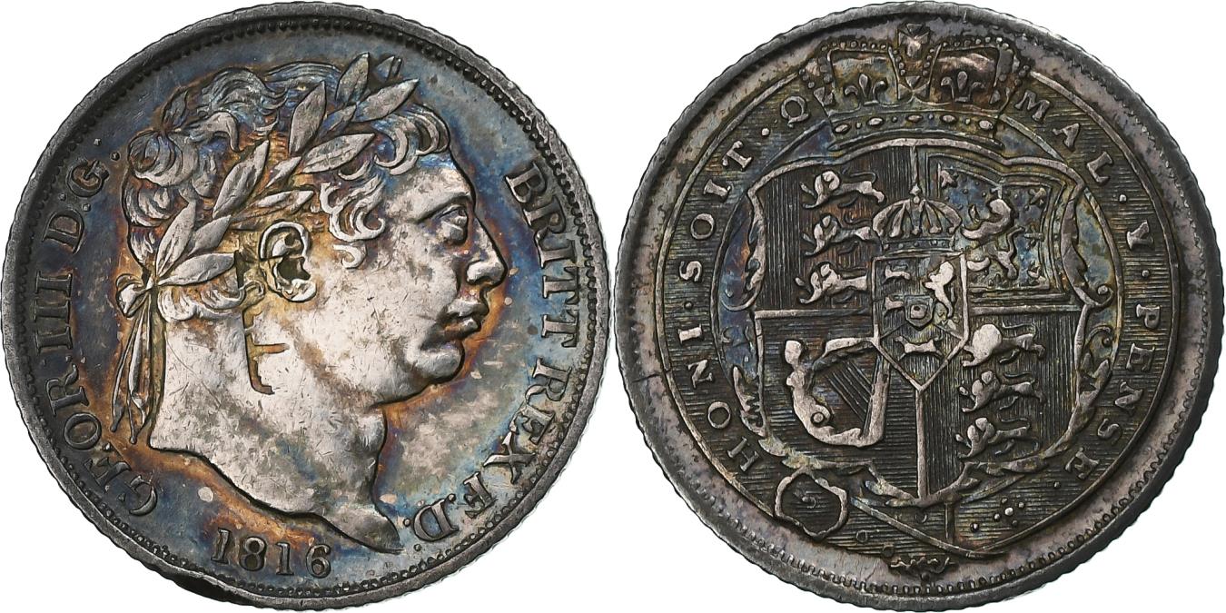Great Britain, George III, 6 Pence, 1816, Silver, , KM:665 | European Coins
