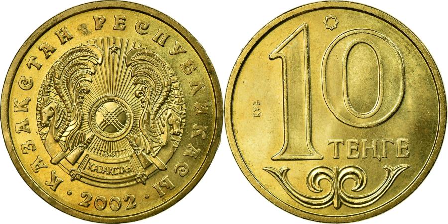 Coin, Kazakhstan, 10 Tenge, 2002, Kazakhstan Mint, , Nickel-brass
