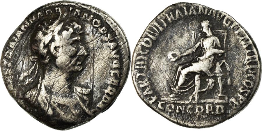 Coin, Hadrian, Denarius, Roma, , Silver, RIC:4b | Roman Imperial Coins