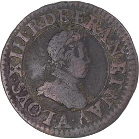 Coin, France, Louis XIII, Double Tournois, 1612, Paris, , Copper