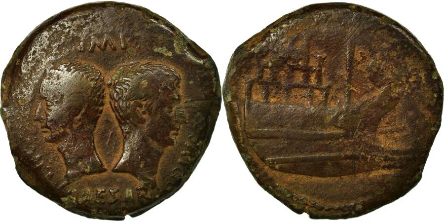 Coin, Julius Caesar, Dupondius, 36 BC, Vienne, , Copper, RPC:517