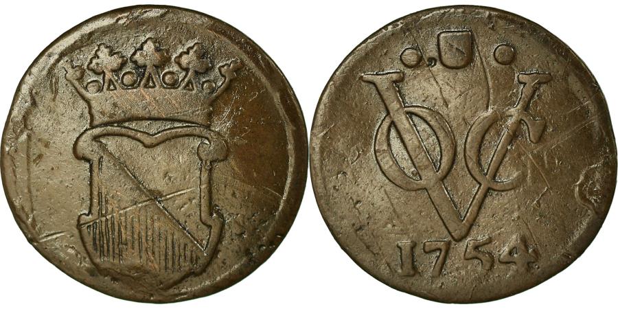 Coin, NETHERLANDS EAST INDIES, 1/2 Duit, 1754, Utrecht, , Copper