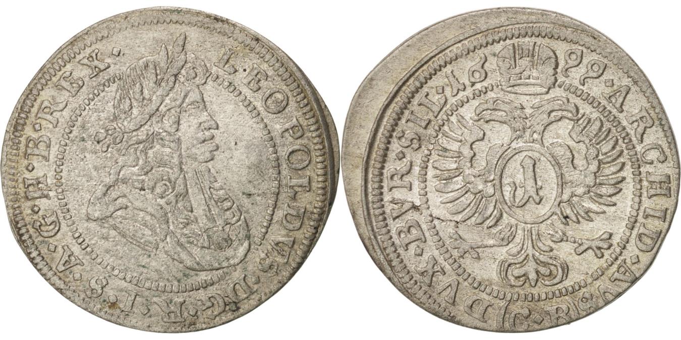 Coin, German States, SILESIA, Leopold I, Kreuzer, 1699, Brieg,