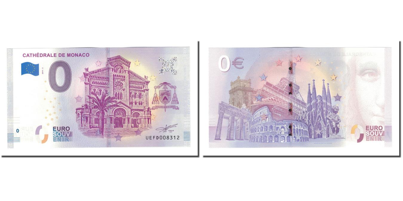 France, Tourist Banknote - 0 Euro, 98/ Monaco - Cathédrale | Tokens ...