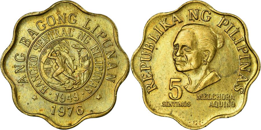 Coin, Philippines, 5 Sentimos, 1976, , Brass, KM:206 | Asian and Middle ...