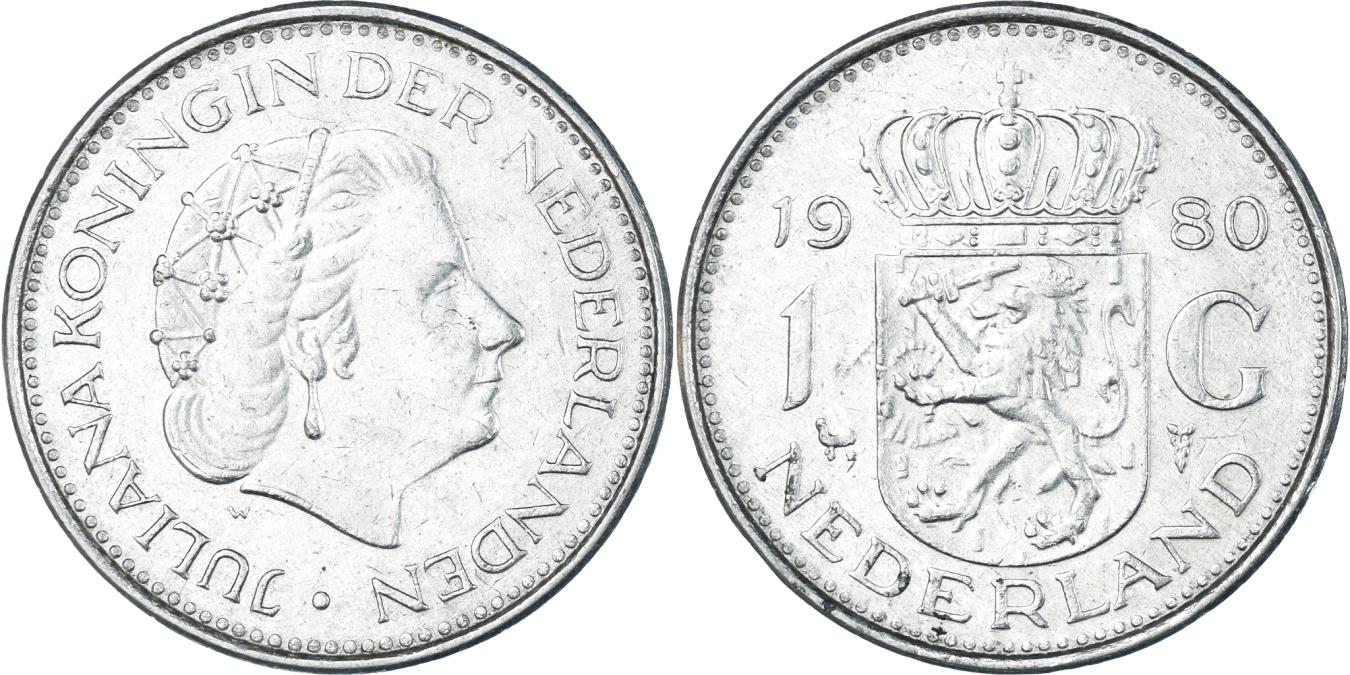 Coin, Netherlands, Gulden, 1980 | European Coins