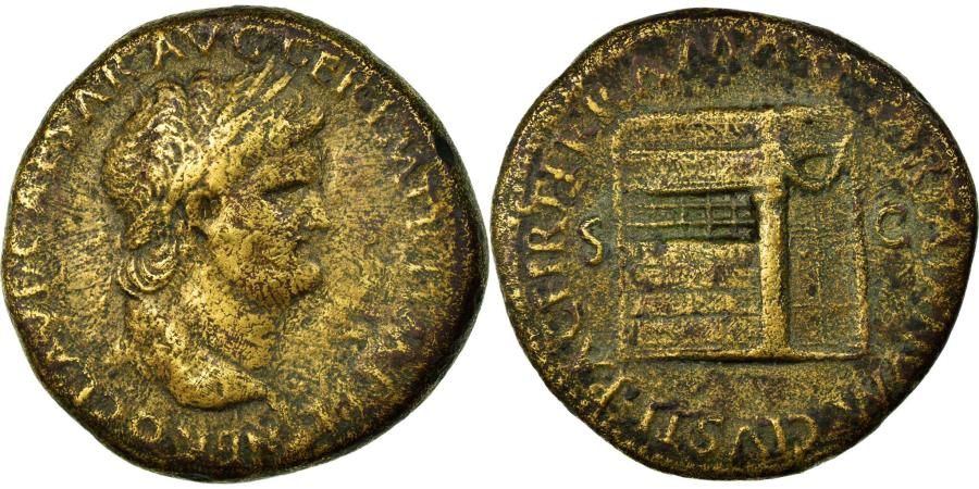 Coin, Nero, Sestertius, 65, Lyons, , Bronze, RIC:438 | Roman Imperial Coins