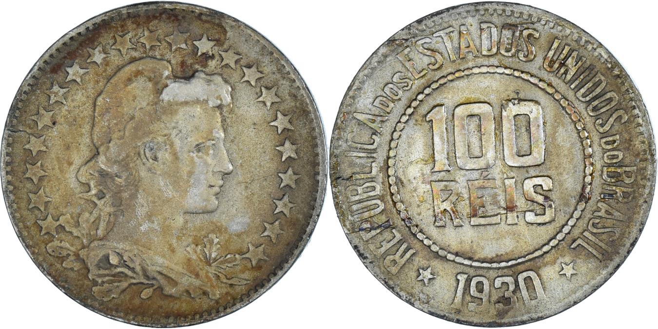 Coin, Brazil, 100 Reis, 1930 | South American Coins