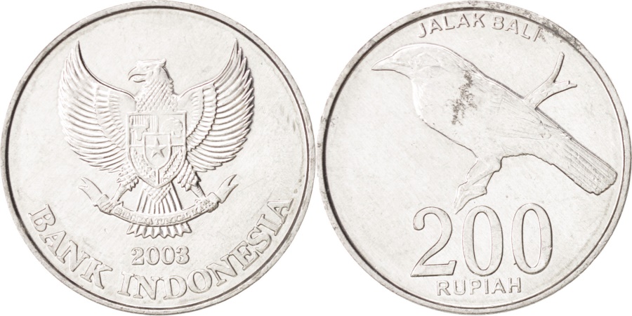 Indonesia, 200 Rupiah, 2003, Perum Peruri, , Aluminum, KM:66 | Asian ...
