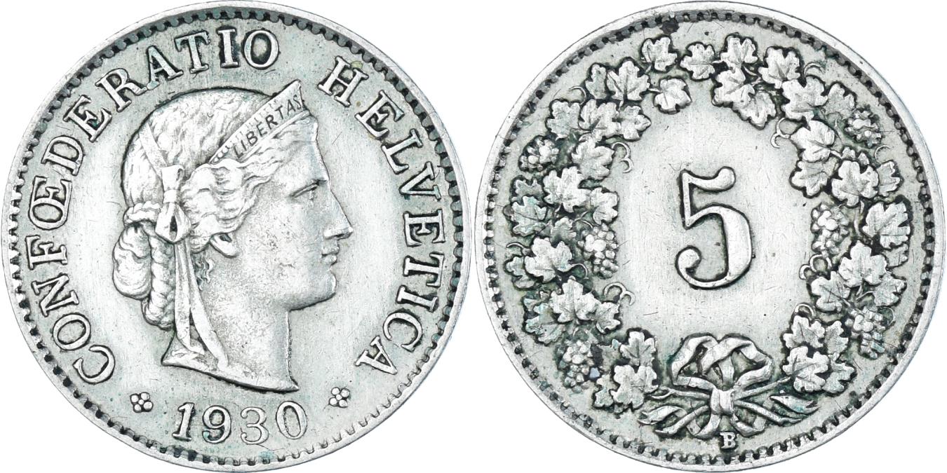 Coin, Switzerland, 5 Rappen, 1930 | European Coins