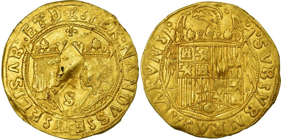 Coin, Spain, Andalousie, Ferdinand V and Isabel Ist, Double Excellentes ...