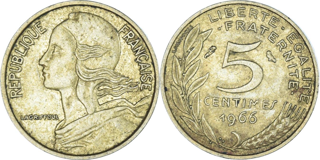 Coin, France, 5 Centimes, 1966 | European Coins