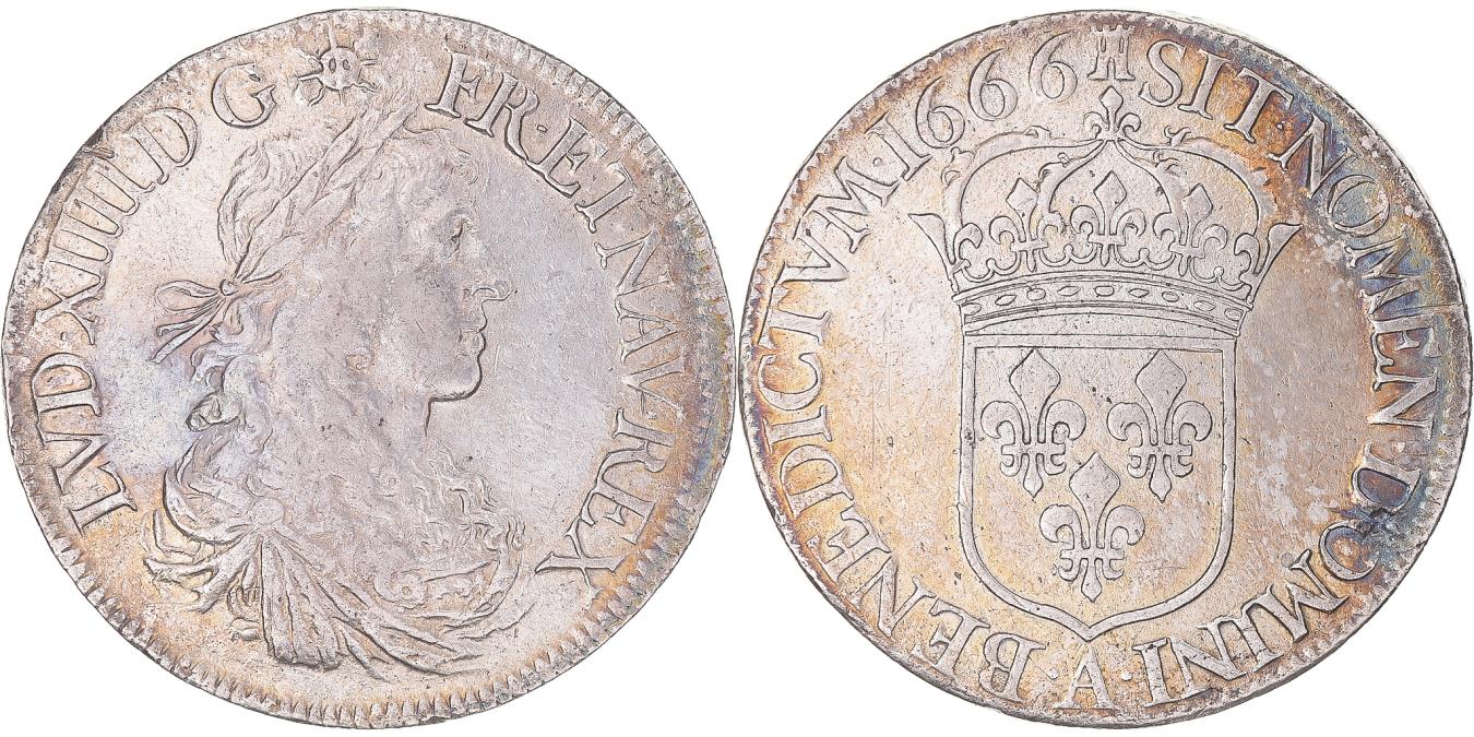 Coin, France, Louis XIV, Écu au buste juvénile, 1666, Paris, | European ...