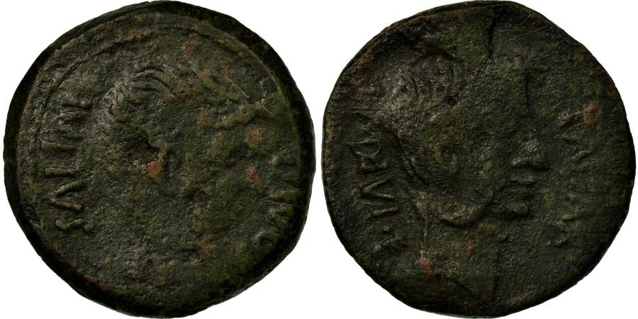 Coin, Octavian & Divus Julius Caesar, Dupondius, 38 BC, Southern Italy