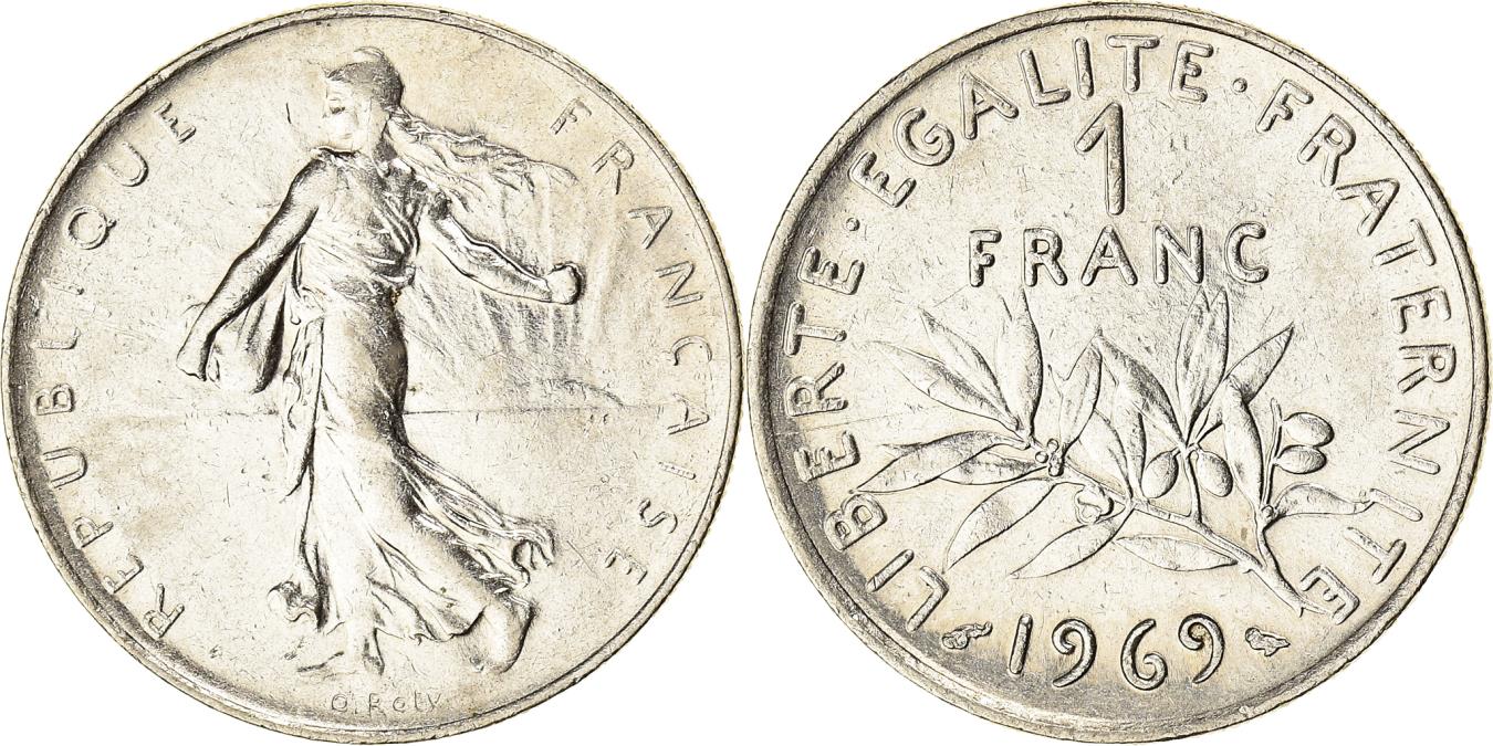 Coin, France, Semeuse, Franc, 1969, Paris, 1 Franc, , Nickel, KM:925.1