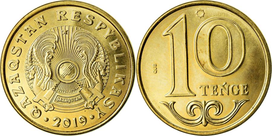 Coin, Kazakhstan, 10 Tenge, 2019, Kazakhstan Mint, , Brass plated steel