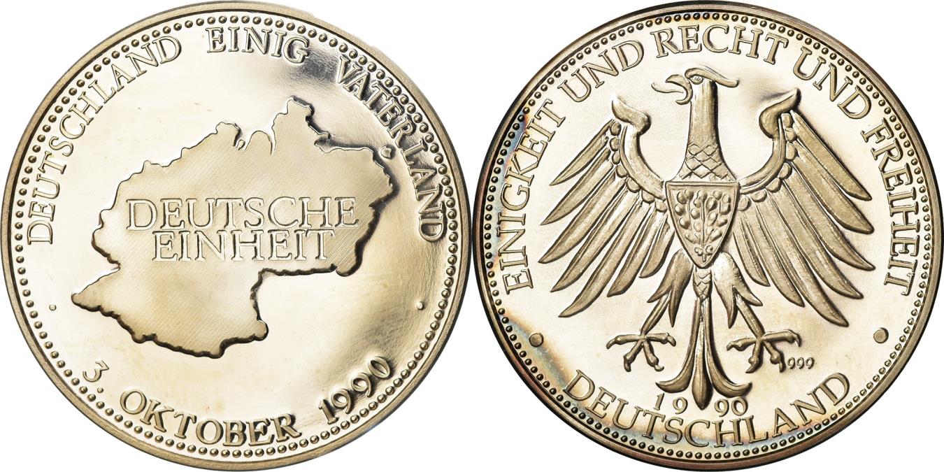 Germany, Medal, Deutschland Einig Vaterland, Deutsche Einheit, 1990,