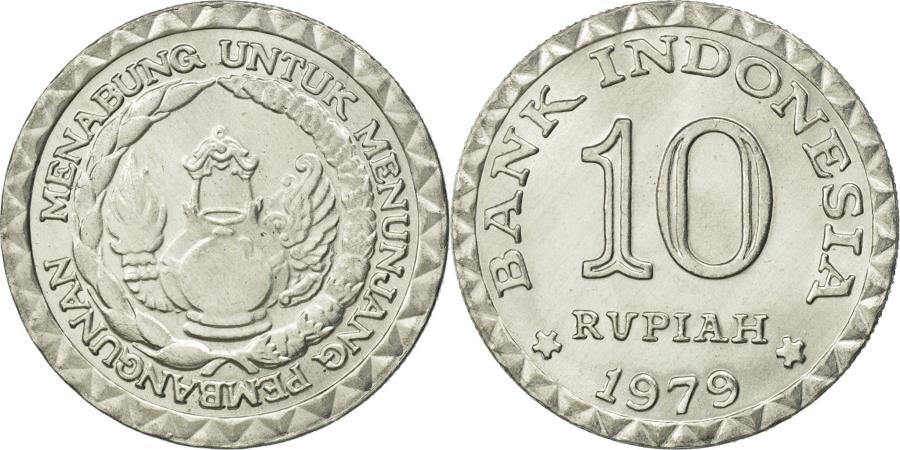 Indonesia, 10 Rupiah, 1979, , Aluminum, KM:44 | Asian and Middle ...