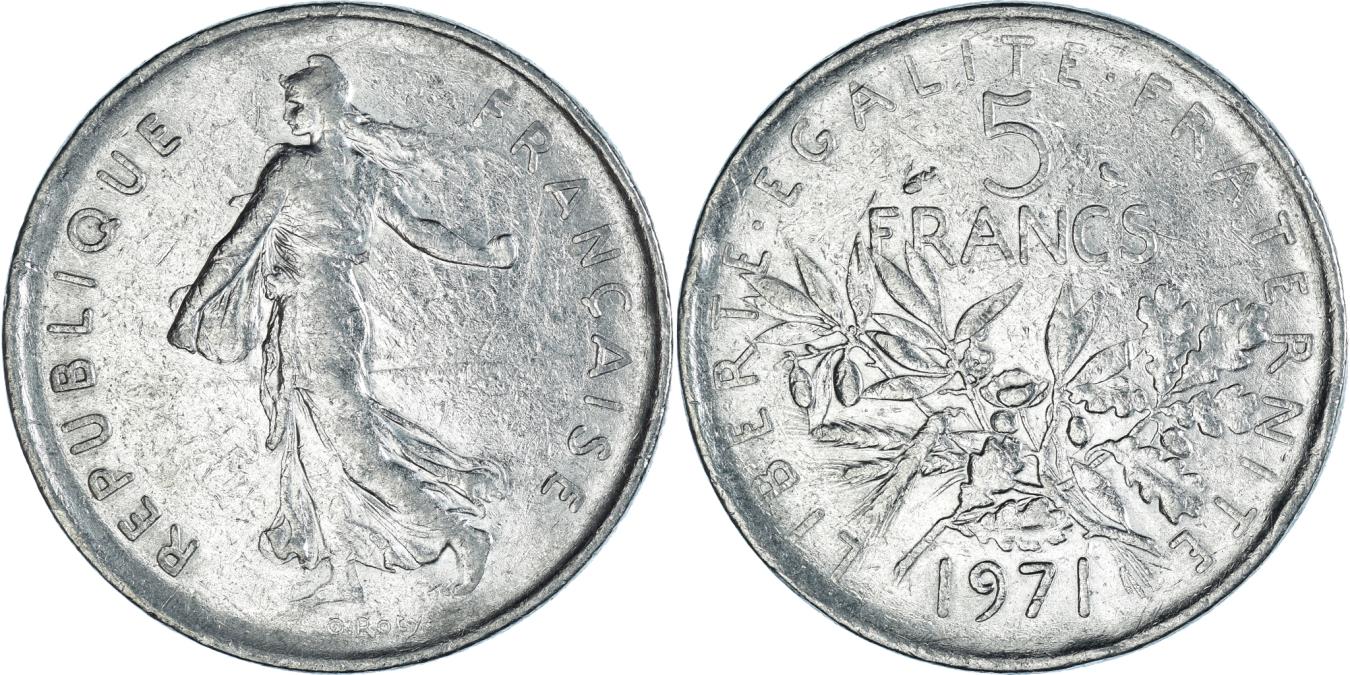 Coin, France, 5 Francs, 1971 | European Coins