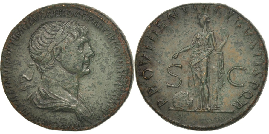 Trajan, Sestertius, Rome, Bronze, RIC:672 | Roman Imperial Coins