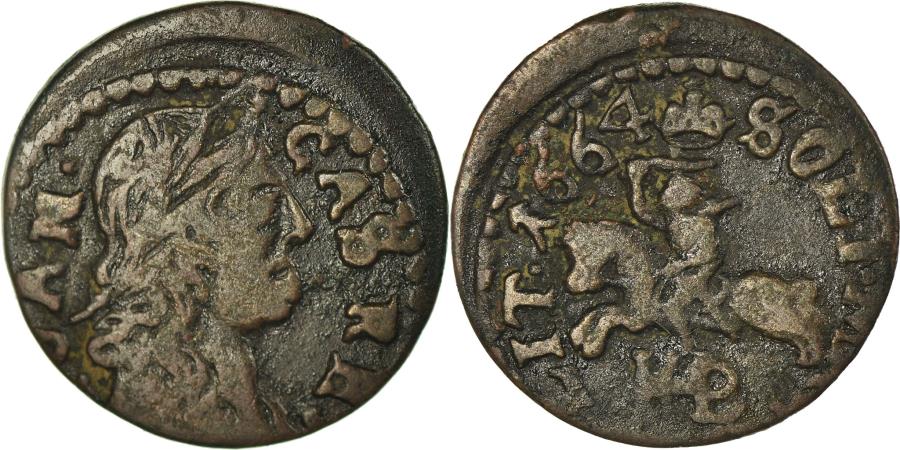 Coin, Poland, Johann Casimir, Solidus or Boratynka, 1664, , Copper