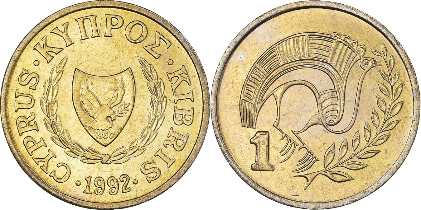 Coin, Cyprus, Cent, 1992, , Nickel-brass, KM:53.3 | European Coins