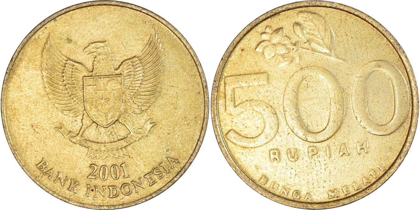 Coin, Indonesia, 500 Rupiah, 2001 | Asian and Middle Eastern Coins