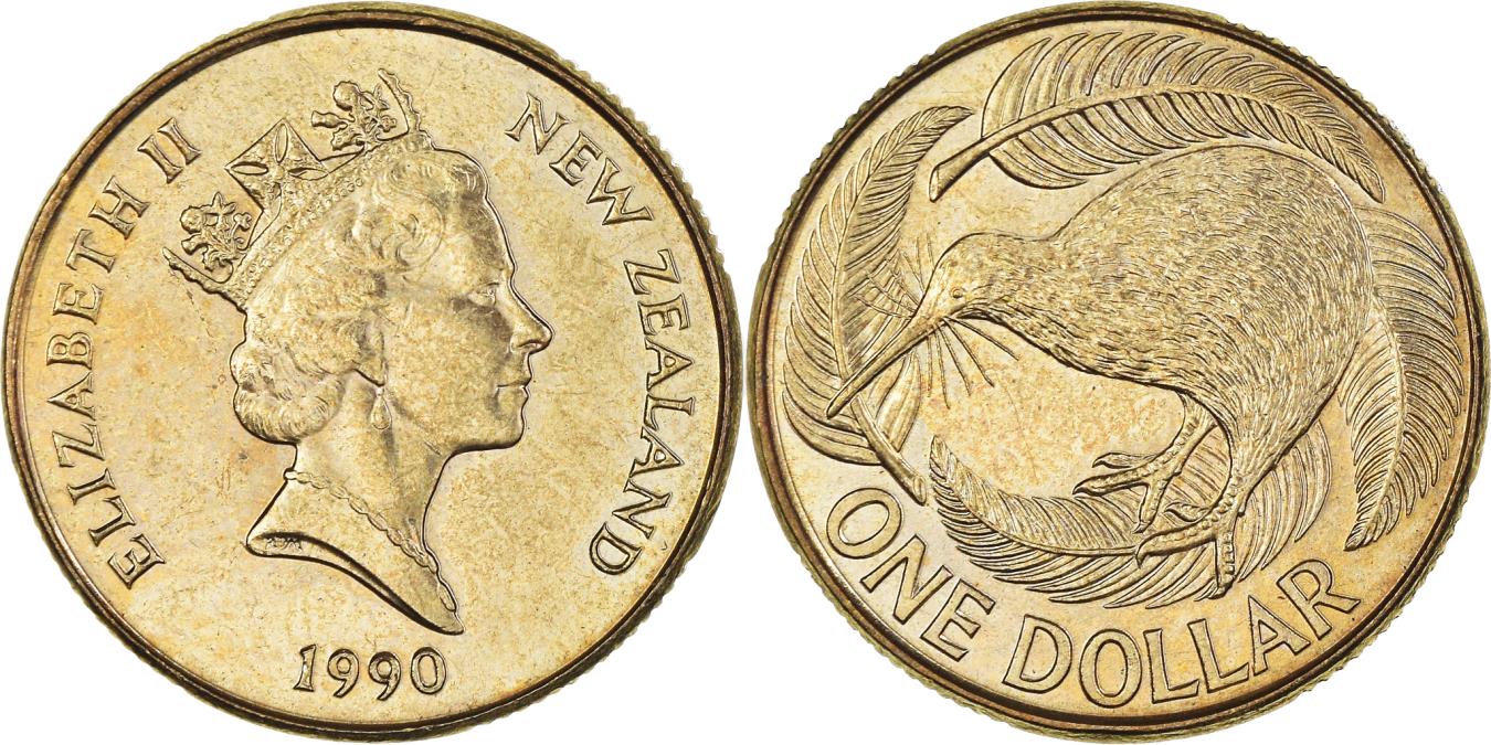 Coin, New Zealand, Dollar, 1990, , Aluminum-Bronze | Australian ...