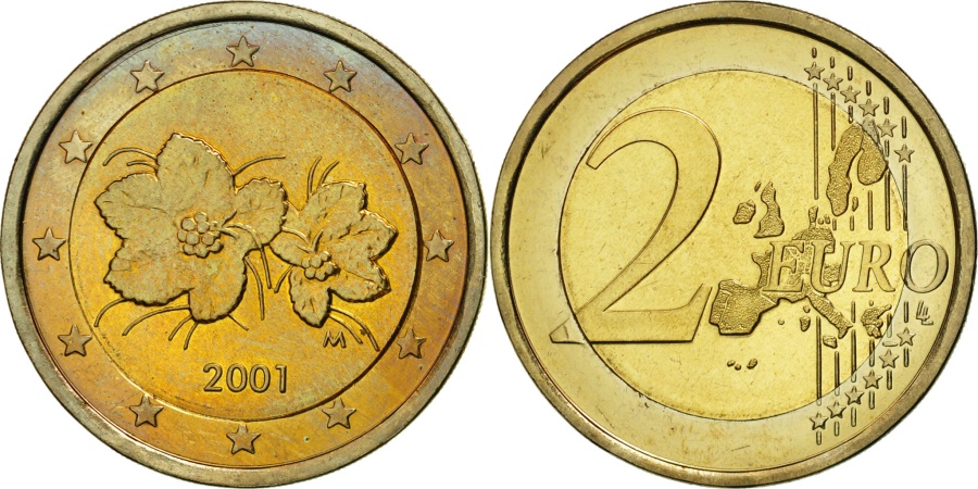 Finland, 2 Euro, 2001, , Bi-Metallic, KM:105 | European Coins