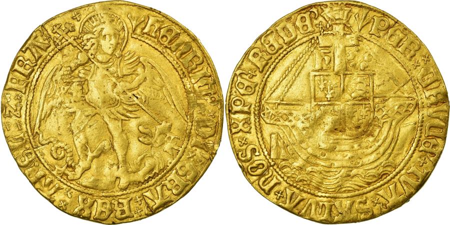 Coin, Great Britain, Henri VII (1485-1509), Gold Angel, 1495-1498, London
