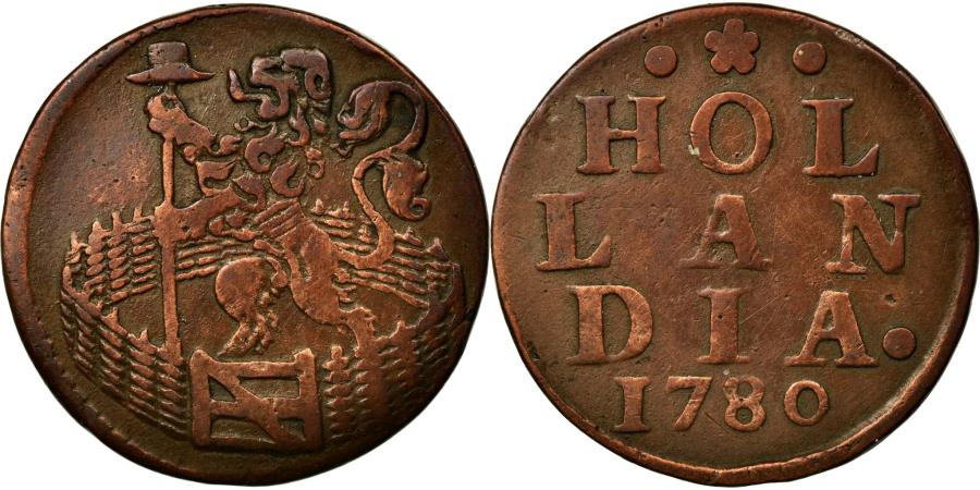 Coin, Netherlands, HOLLAND, Duit, 1780, , Copper, KM:80 | European Coins