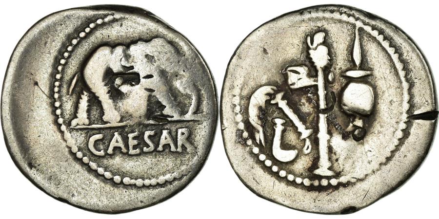 Coin, Julius Caesar, Denarius, , Silver, Crawford:443/1 | Roman ...